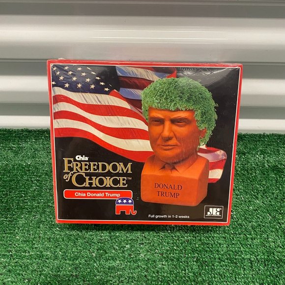 Chia | Accents | President Donald Trump Chia Pet House Plant Seeds Kit ...